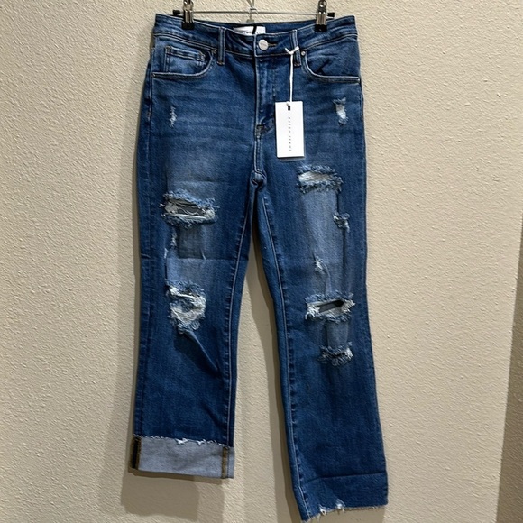Risen Jeans | Jeans | Nwt Risen Distressed Capri With Cuff Can Wear ...
